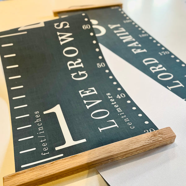 Personalised 6ft Family Ruler Canvas Height Chart - Pepper Print Shop